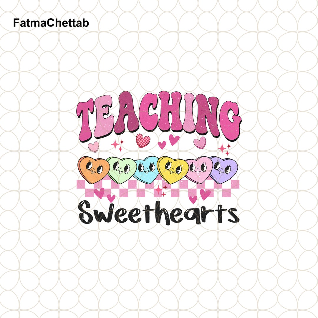 Teaching Sweethearts Png, Teacher Valentine Png, Valentine Png, Retro ...