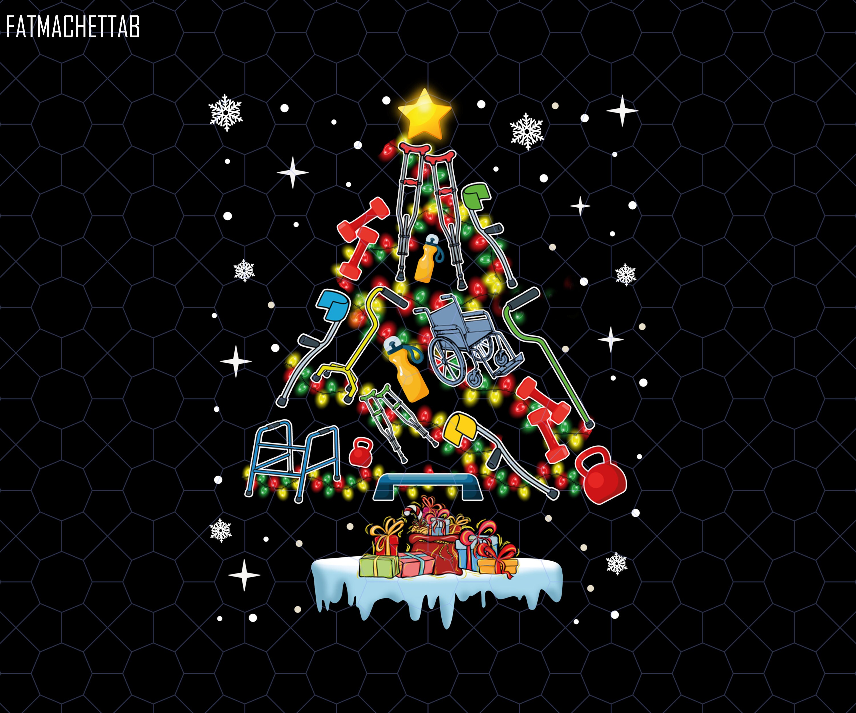 Physical Therapy Christmas Png, Physical Therapy Christmas PT Therapist ...