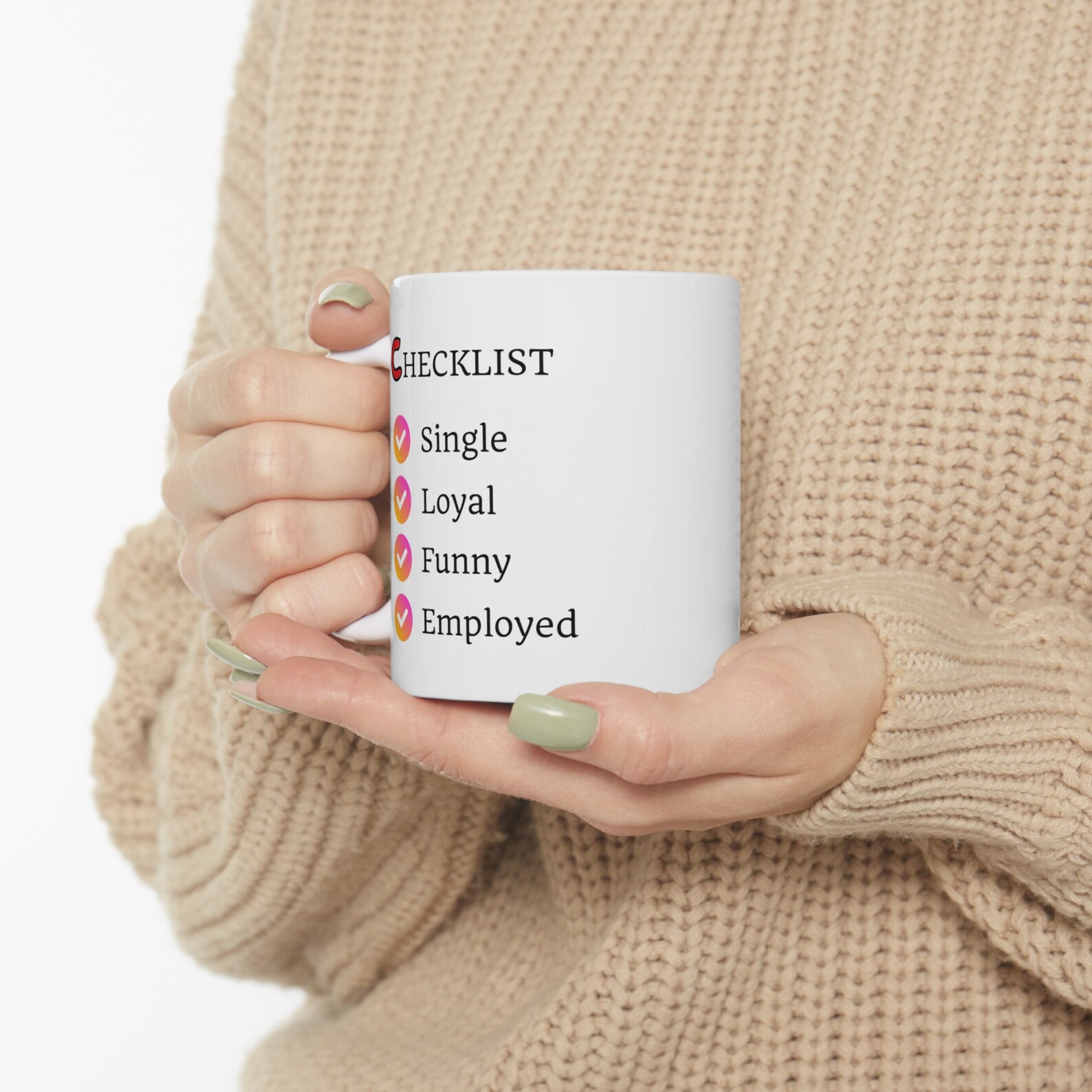 Single Checklist for Men Woman Guy Girl Funny Love Ceramic - Etsy
