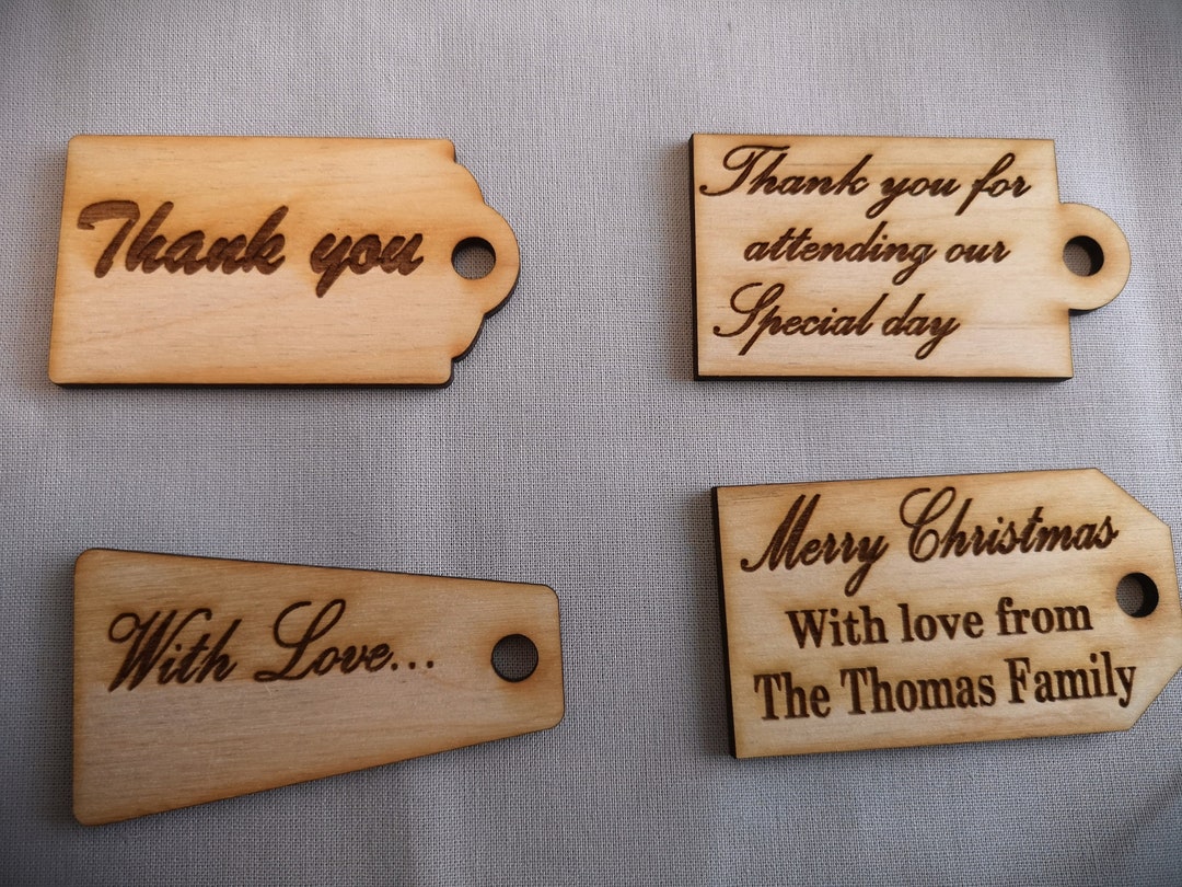 Personalised Laser Cut Wooden Gift Tags Birthday Gift Tags Christmas ...