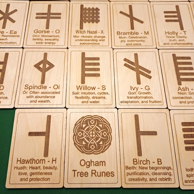 Ogham Runes, Tree Runes, Celtic, Divination, Ceremony, Wiccan - Etsy UK