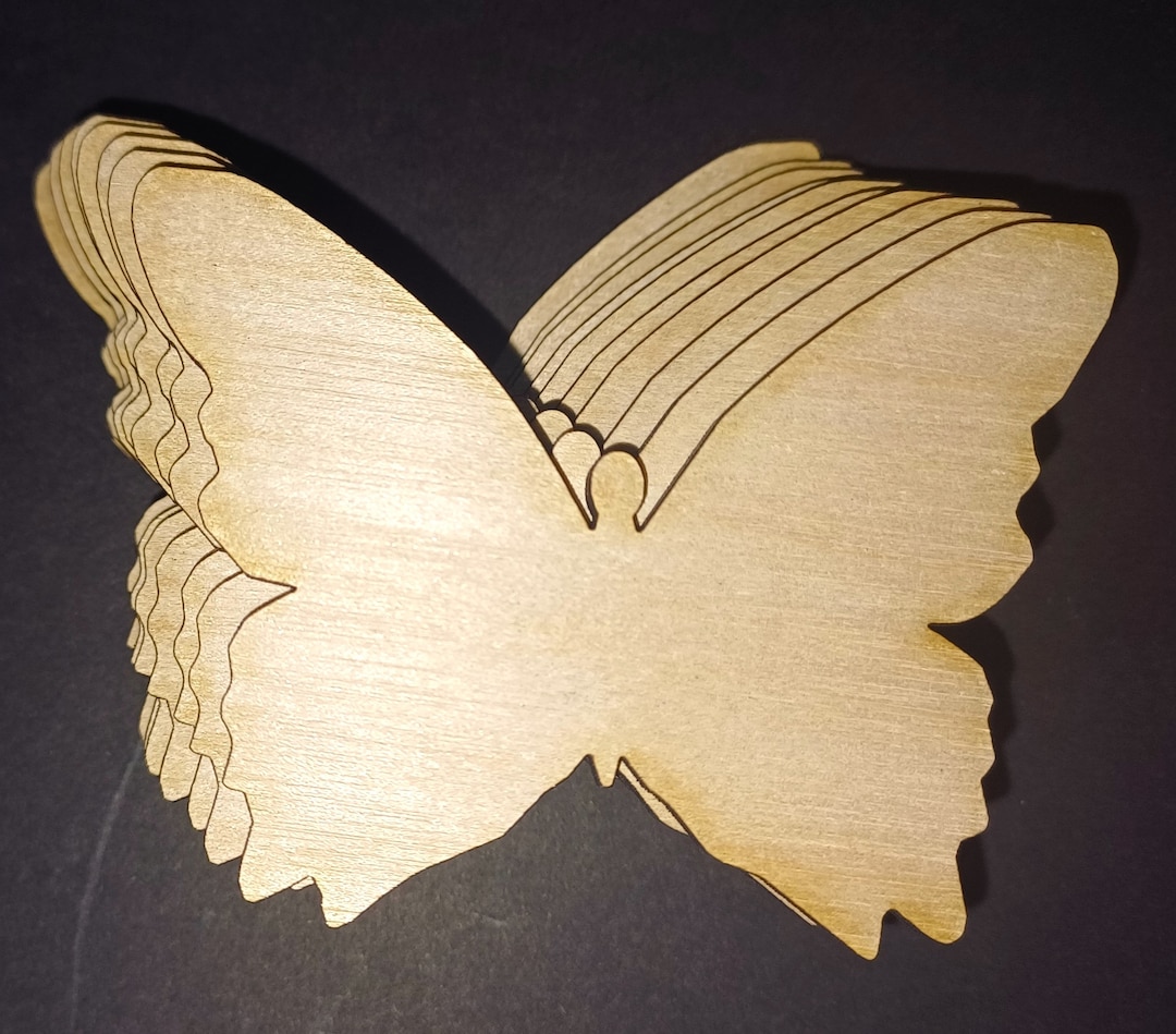 10 X Butterfly Wooden Craft Shapes, Wildlife Woodland Insects Plywood ...