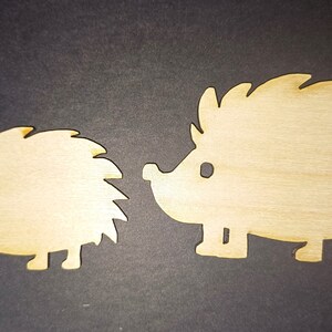 Set of 10 Wooden Hedgehog Craft Shapes, Hedgehog Craft Shapes 3mm ...