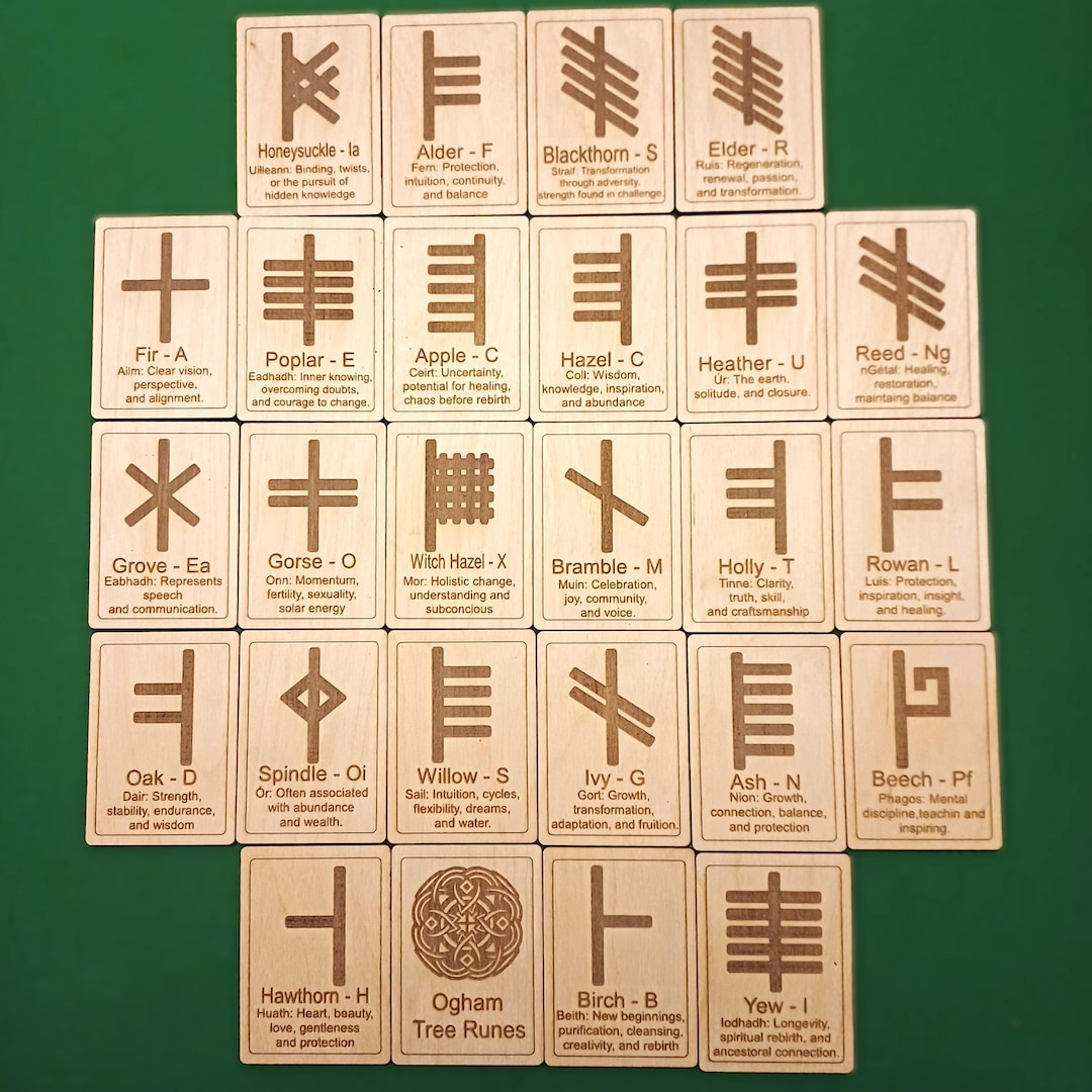 Ogham Runes, Tree Runes, Celtic, Divination, Ceremony, Wiccan - Etsy UK