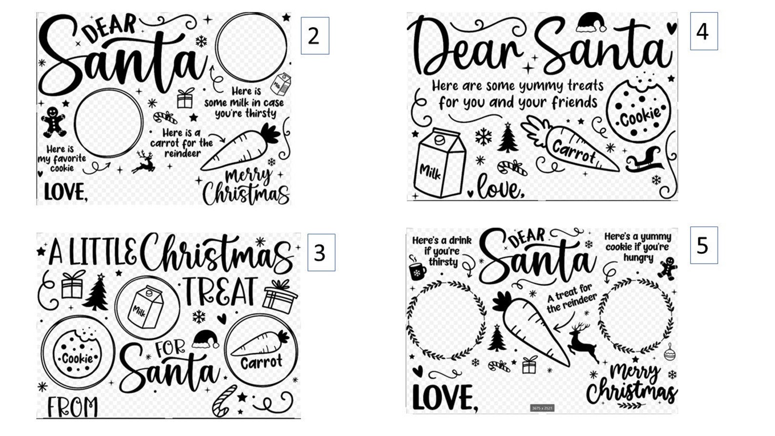 Personalised Santa Treats Board, Personalised Serving Board, Tray for ...