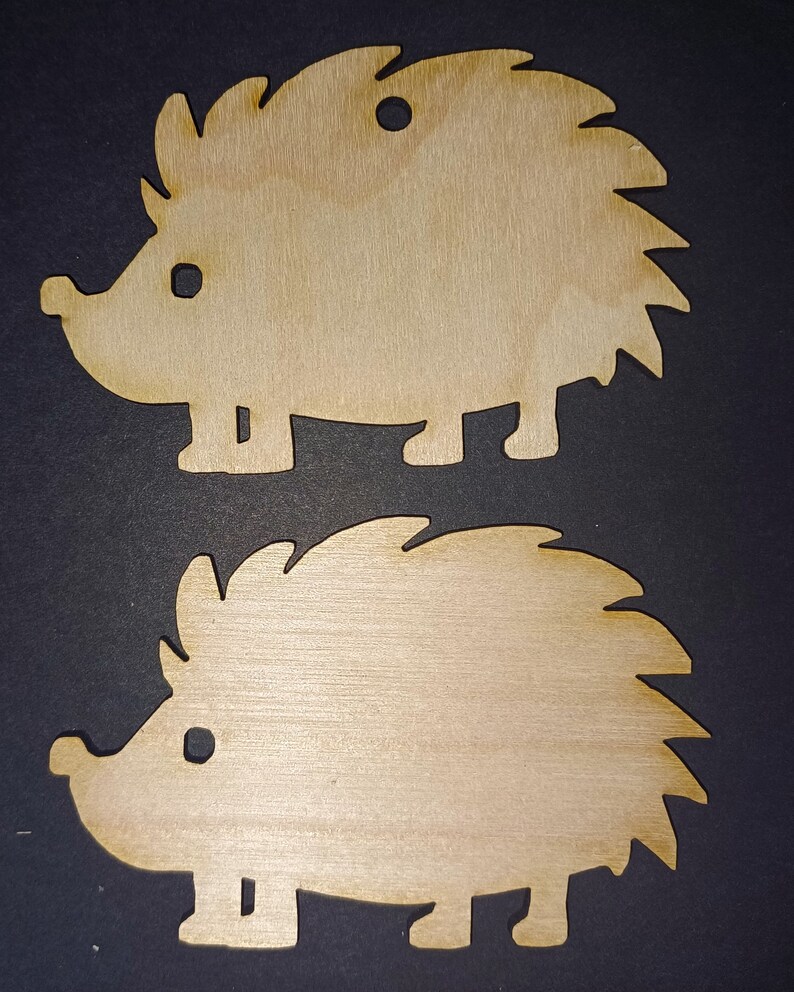 Set of 10 Wooden Hedgehog Craft Shapes, Hedgehog Craft Shapes 3mm ...