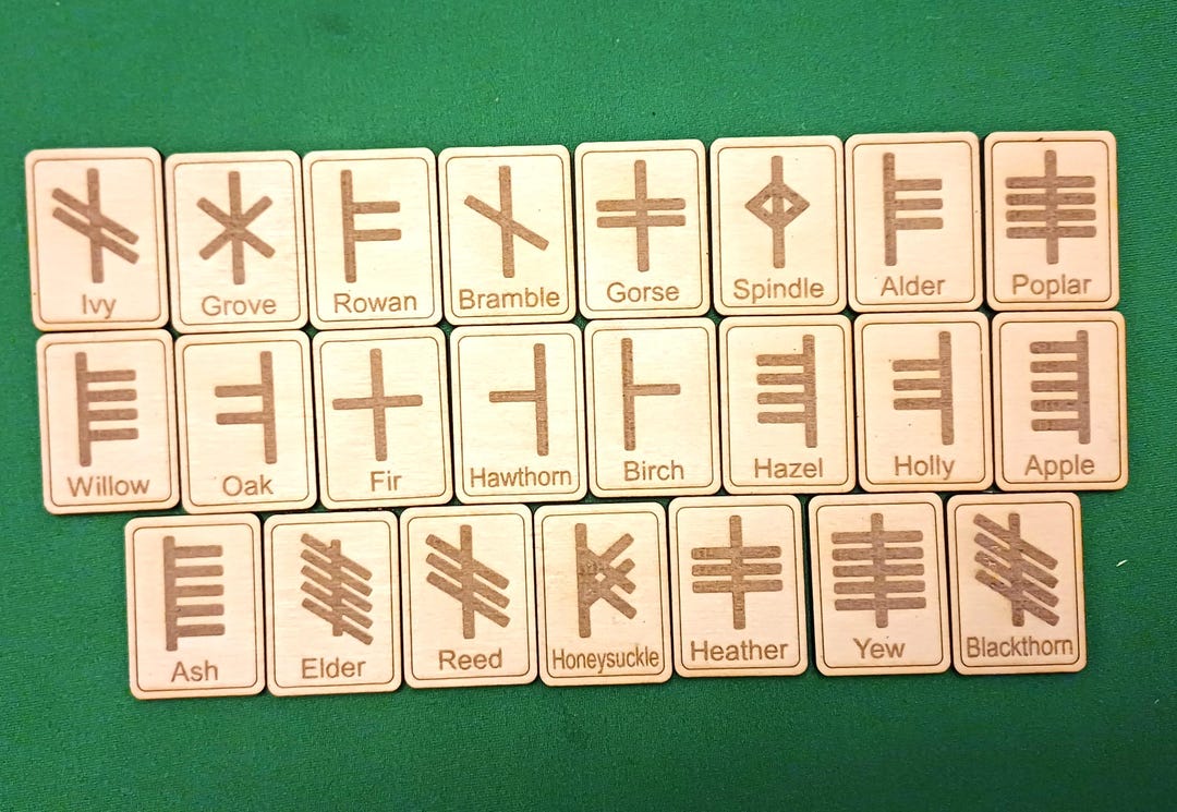 Mini Ogham Runes Set, Celtic Tree Runes, Divination, Spirituality ...