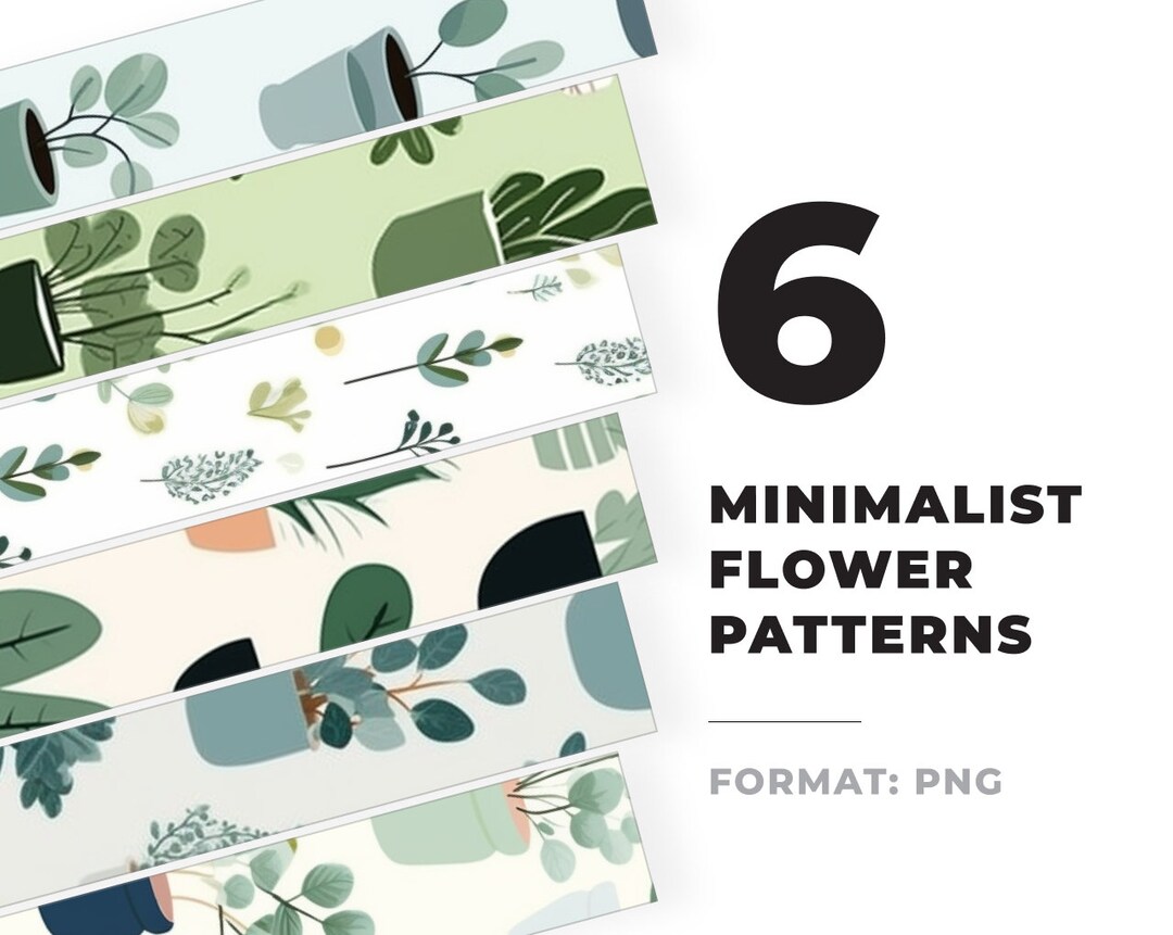 Minimalist Flower Patterns, Pot Flowers Patterns, Minimalistic, PNG ...