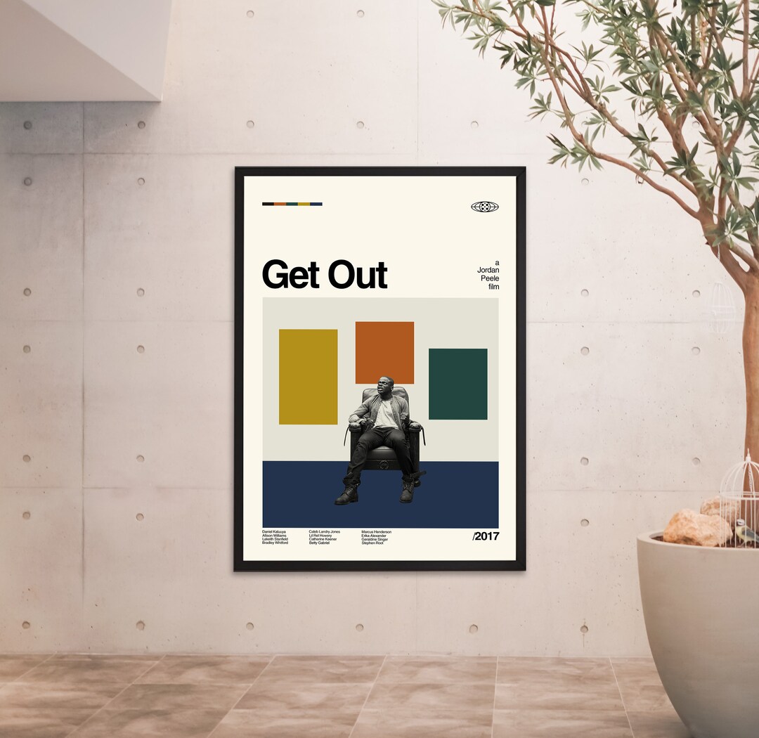 Get Out Poster Get Out Movie Poster Retro Modern Minimalist - Etsy