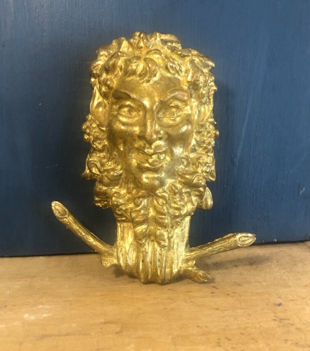 Vintage Brass Face Wall Hanging - Etsy