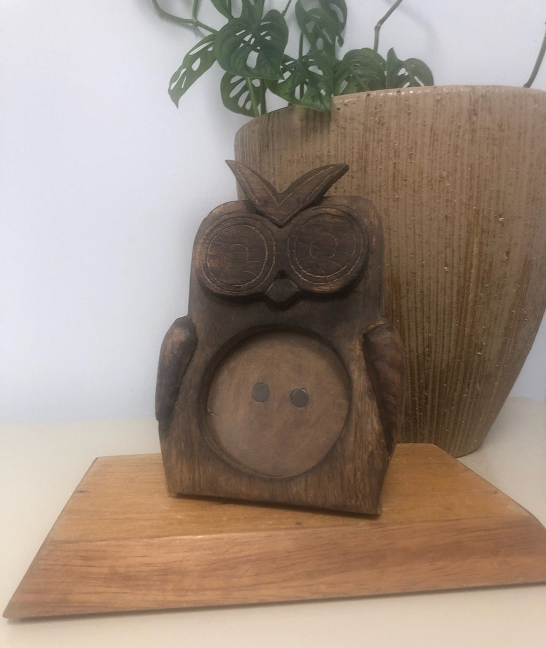 Vintage Wooden Owl Frame - Etsy