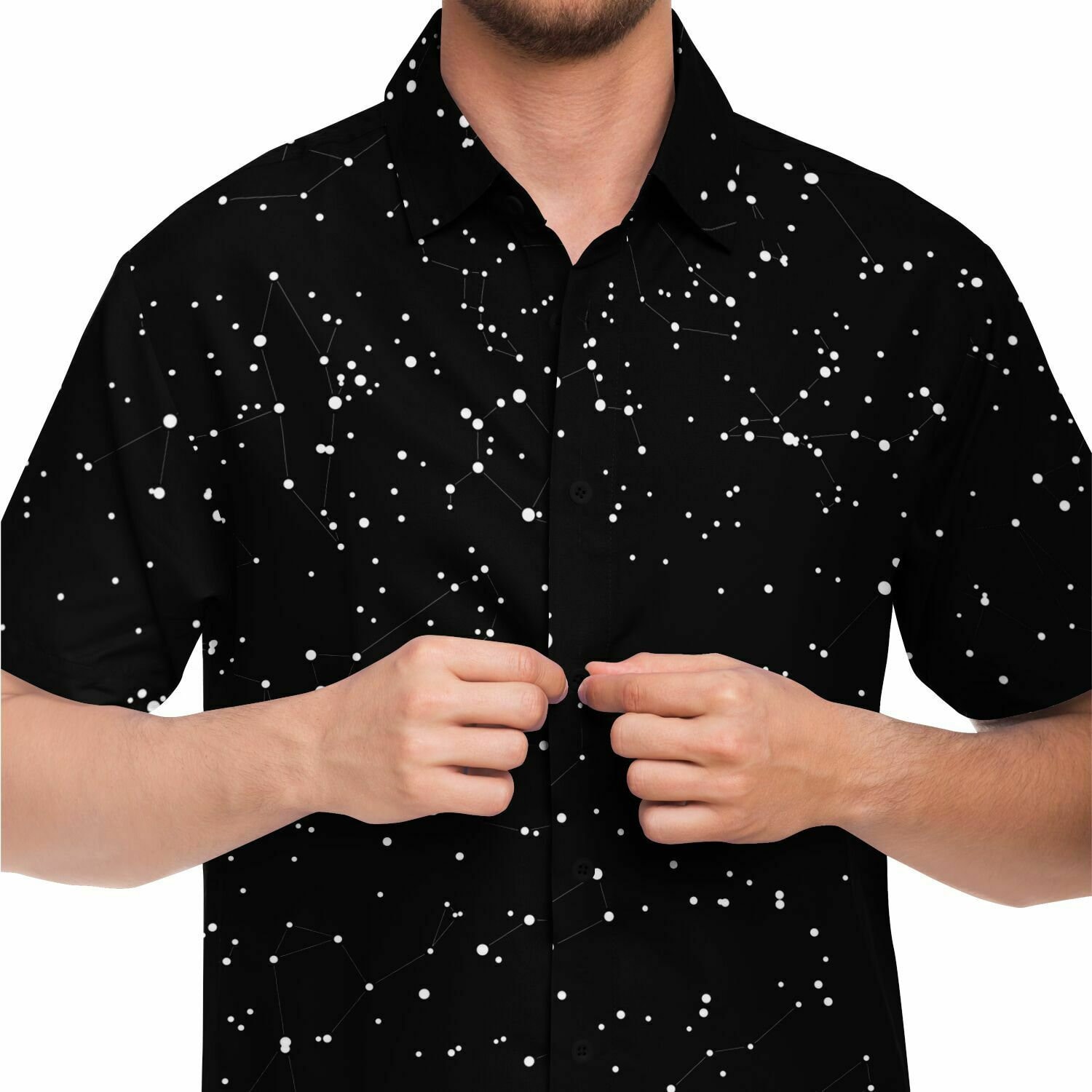 Starry Night Constellations Shirt, Galaxy Print Button Up, Astronomy ...