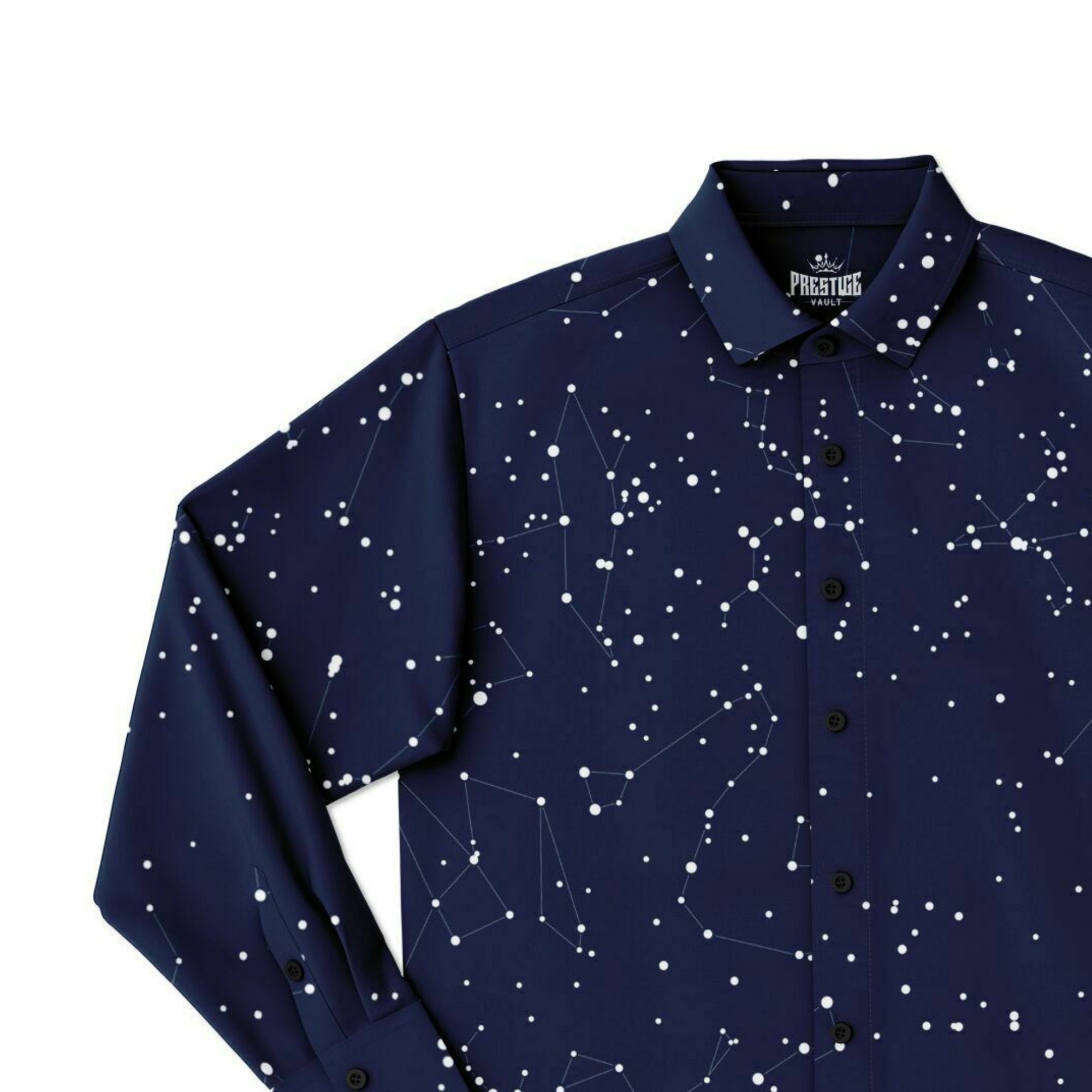Starry Night Constellations Shirt, Galaxy Print Button Up, Astronomy ...