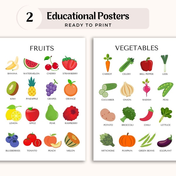 Vegetables Fruits - Etsy