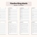 16 Handwriting Practice Sheets, Calligraphy Printable Handwriting ...