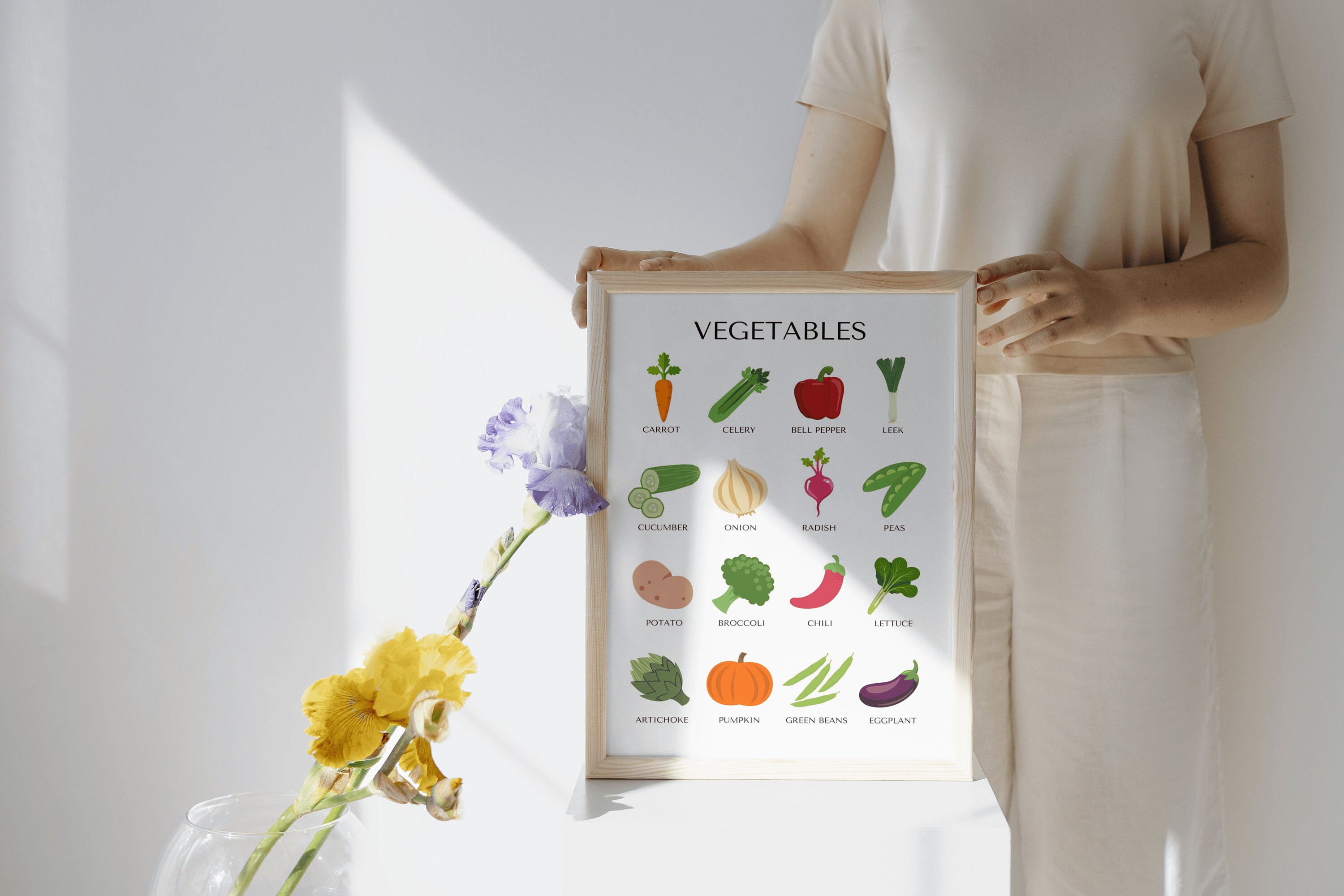 Fruits & Vegetables Posters, Educational Prints, 2 Montessori Posters ...