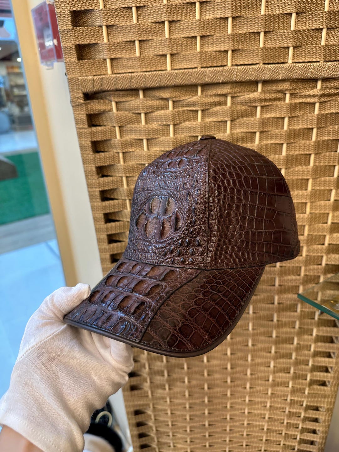 Handmade Crocodile Leather Baseball Cap: Adjustable Exotic Skin Hat - Etsy