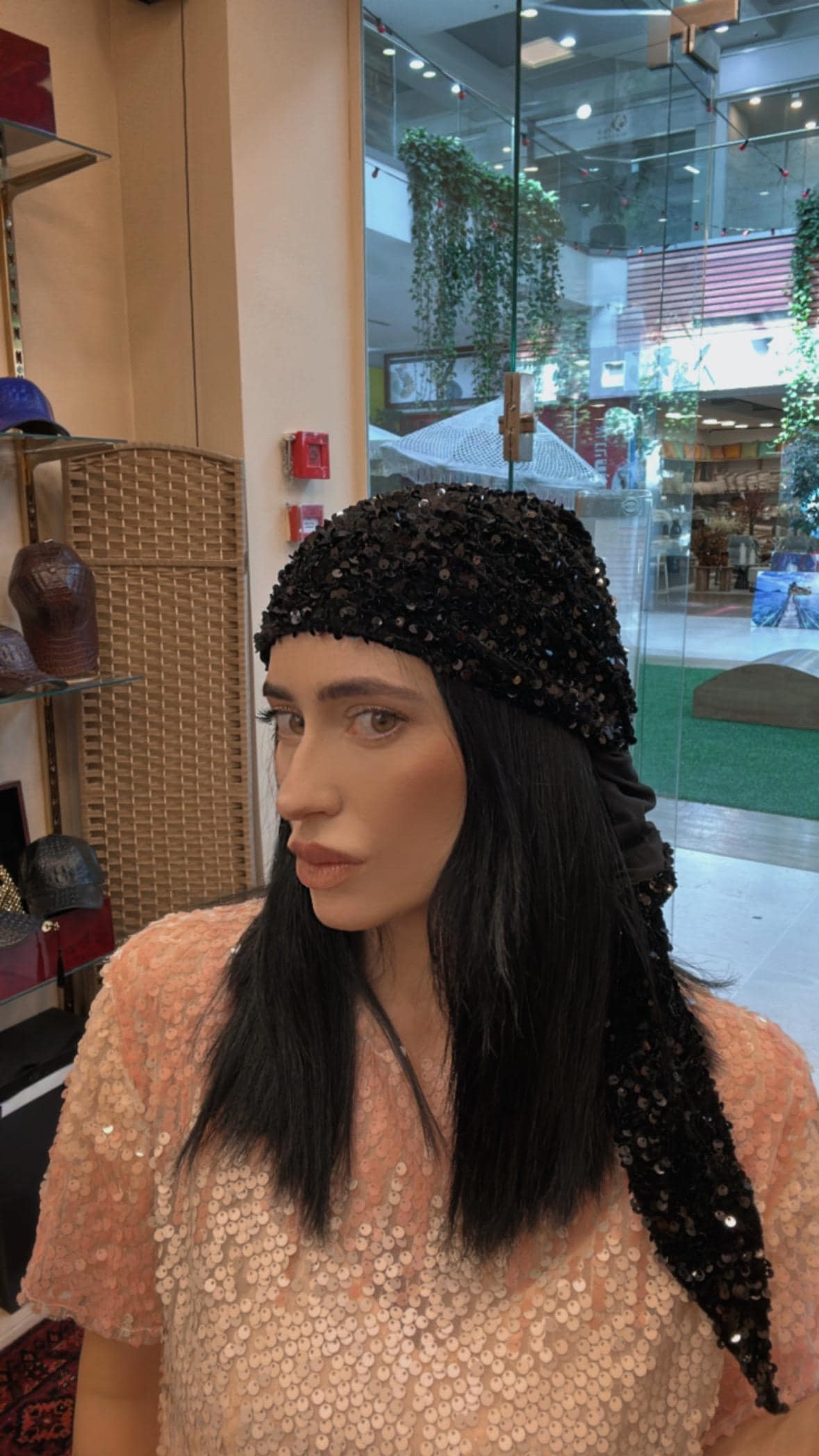 Sparkly Black Headscarf: Glamorous Chic Hejab Bandana - Etsy