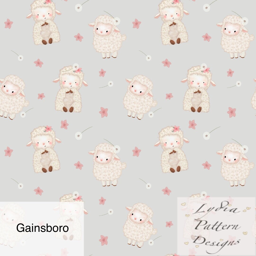 Seamless Fabric Design, Sheep, Repeat Pattern, Watercolor, PNG, Hand ...