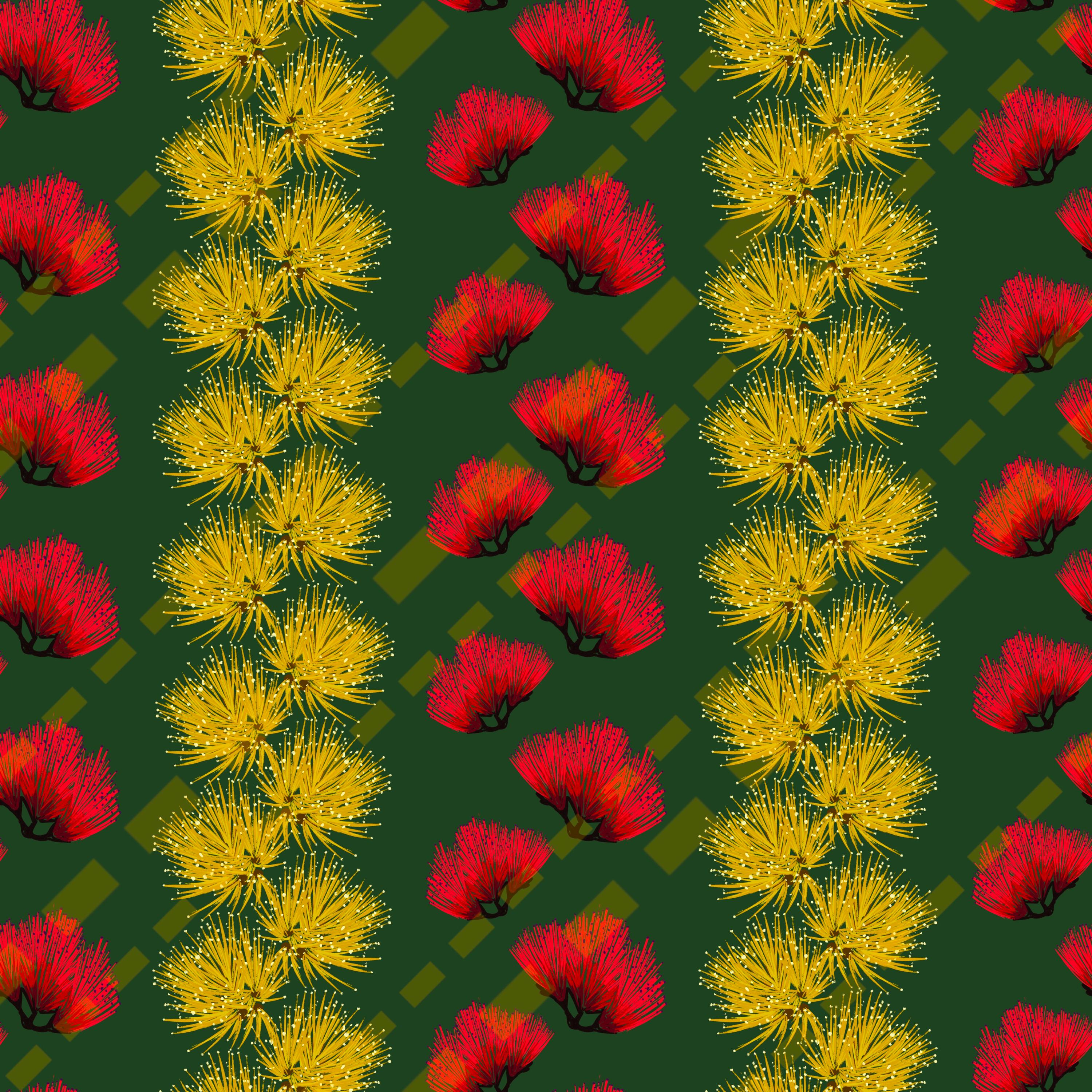 Ohia, Ohia Lehua, Ohia Lei Design, Lei Seamless Pattern, Lei Pattern ...