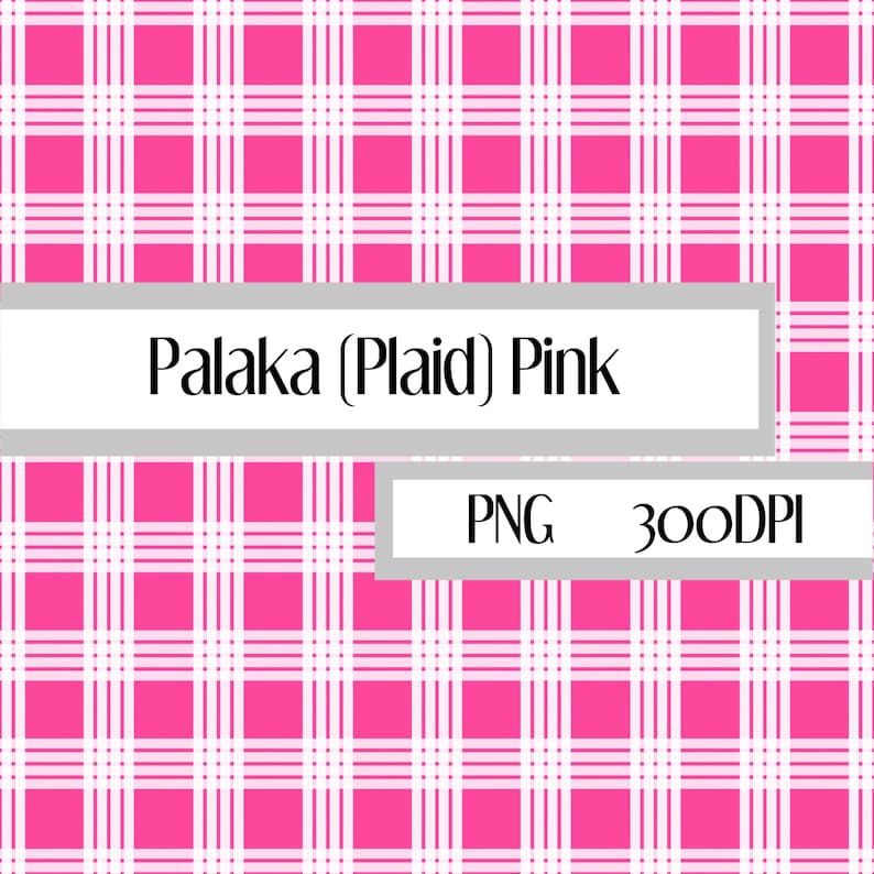 Palaka Plaid Pink Seamless Pattern: (PNG Digital Download) - Etsy