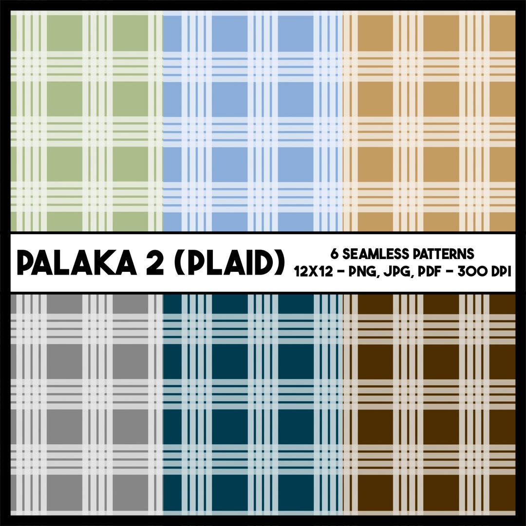 Palaka Plaid Seamless Pattern: Neutral (digital Download, PDF, PNG, JPG ...