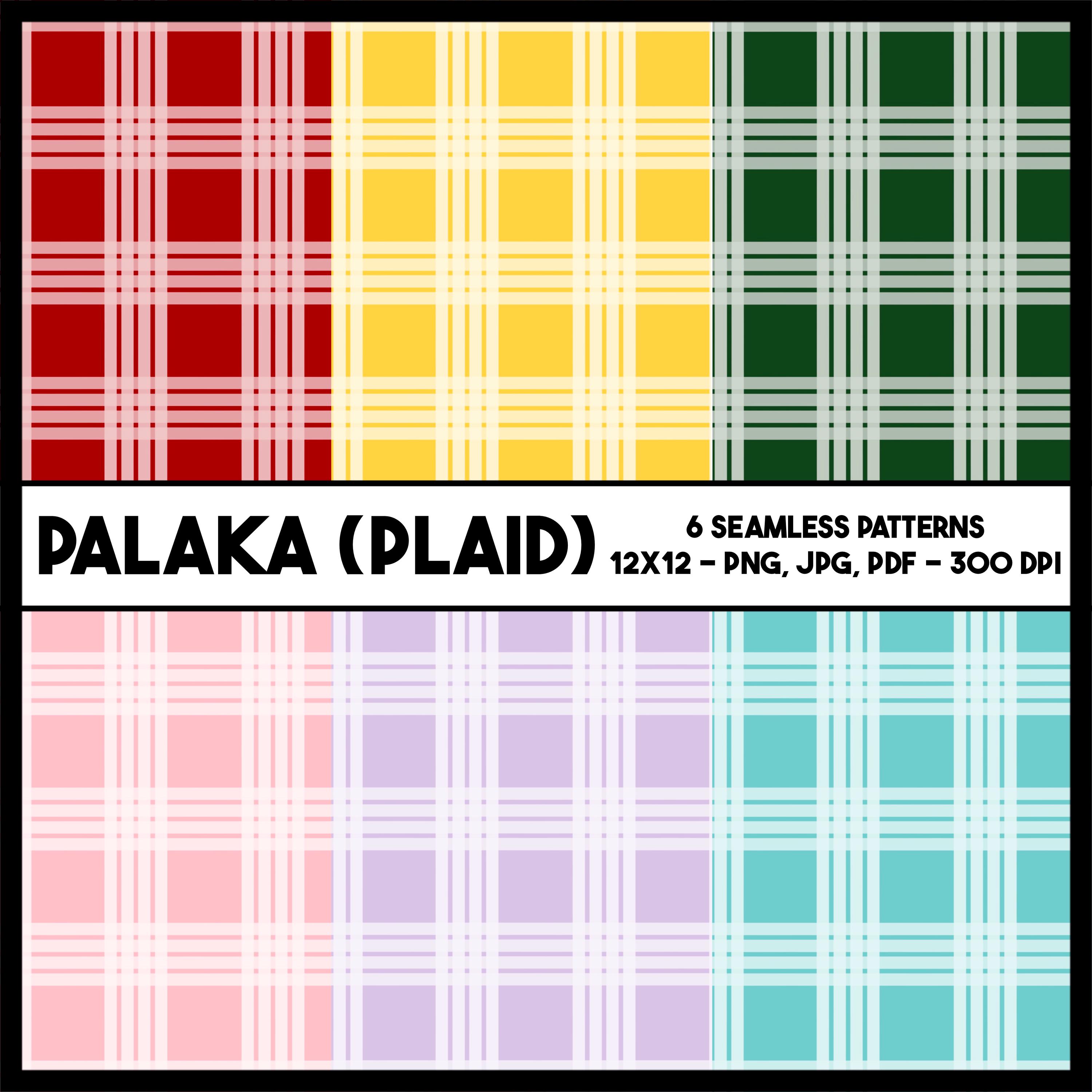 Palaka Plaid Seamless Pattern: Bold & Bright (digital Download) - Etsy