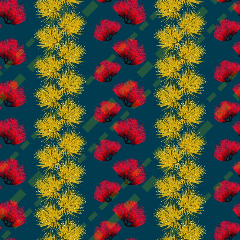 Ohia, Ohia Lehua, Ohia Lei Design, Lei Seamless Pattern, Lei Pattern ...