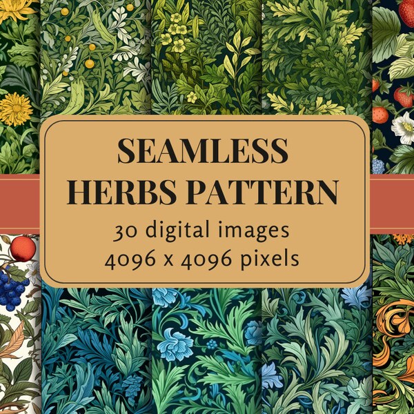 Watercolor Herbs - Etsy