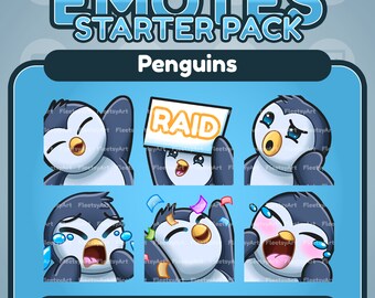 Cute Kawaii Penguin Twitch/discord Emote Pack - Etsy