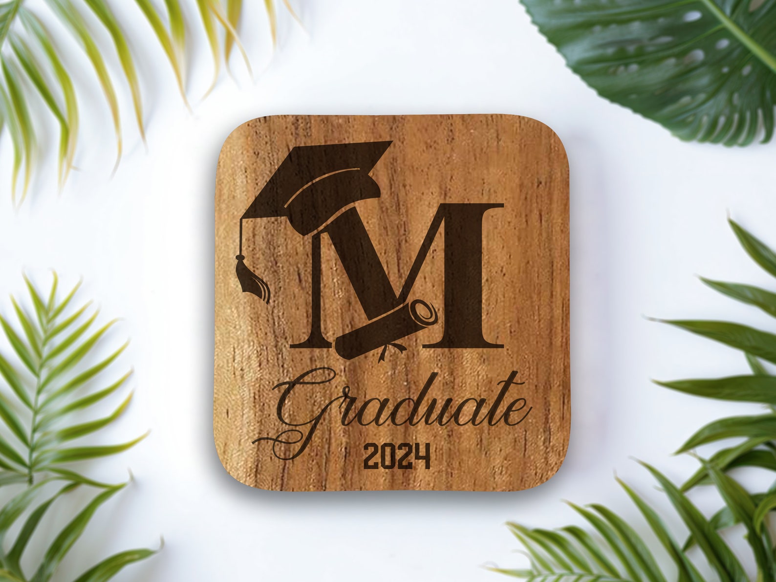 Graduation Coasters, Acacia Wood, Gift Set, Custom Coasters, Graduation ...