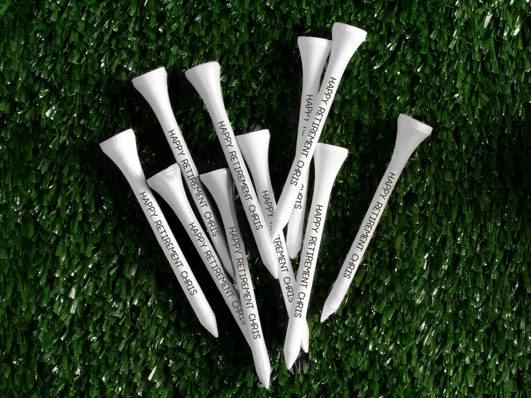 Personalized Golf Tees: Engraved Retirement Gift, 3.25" Tees - Etsy