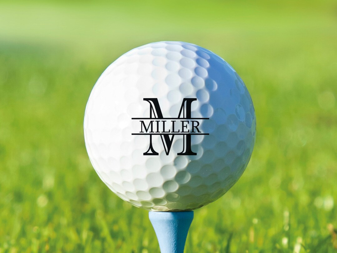 Personalized Golf Ball: Split Monogram, Golfer Gift - Etsy