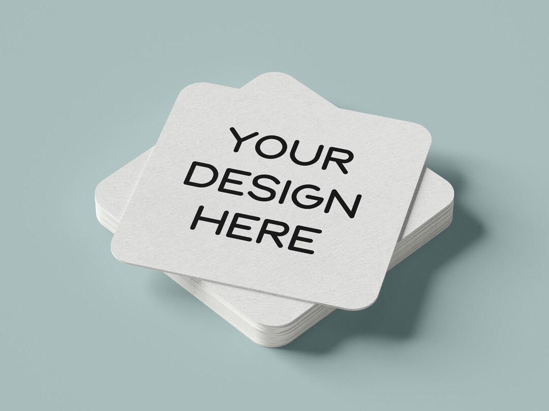 Custom Design Pulpboard Coasters - Personalized Wedding & Business ...