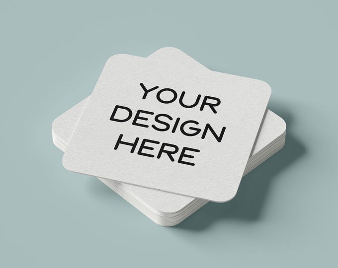 100 Plain White Paper Disposable Coasters, Table Drinks Mats - Etsy