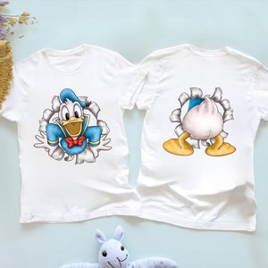 Donald Duck Shirt, Double Side Disney Shirt, Disney Duck Shirt, Disney ...