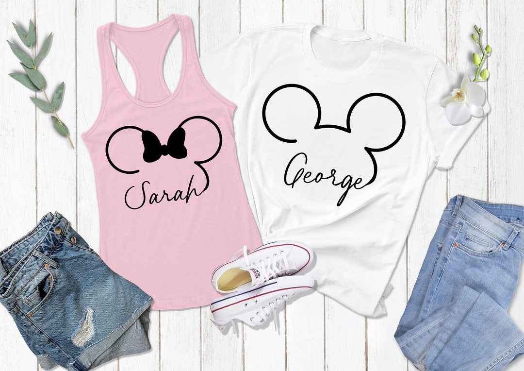 Personalized Mickey Head Shirt, Custom Mickey Ears Shirt, Minnie Head ...