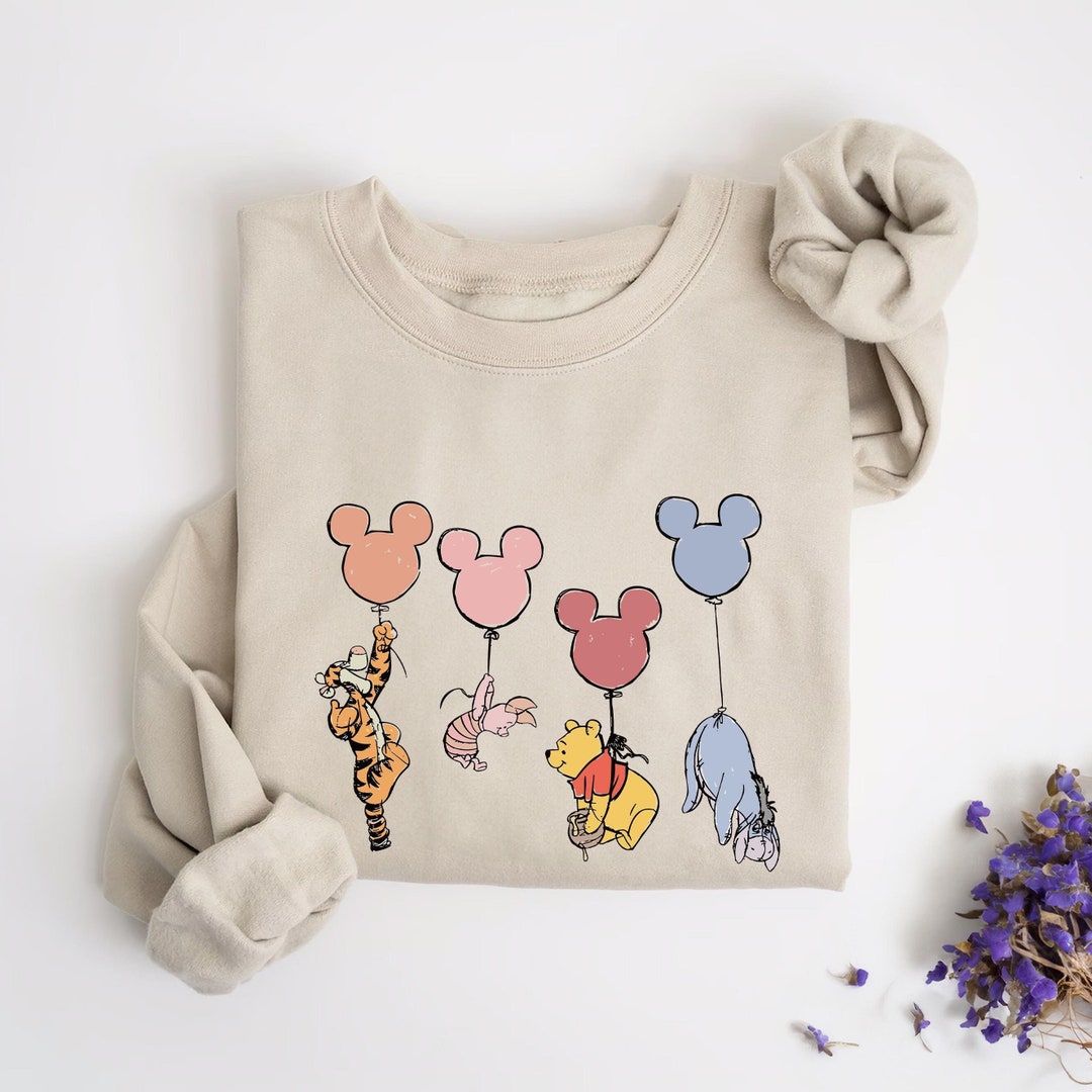 Winnie the Pooh Disney Balloon Sweatshirt, Vintage Winnie the Pooh ...
