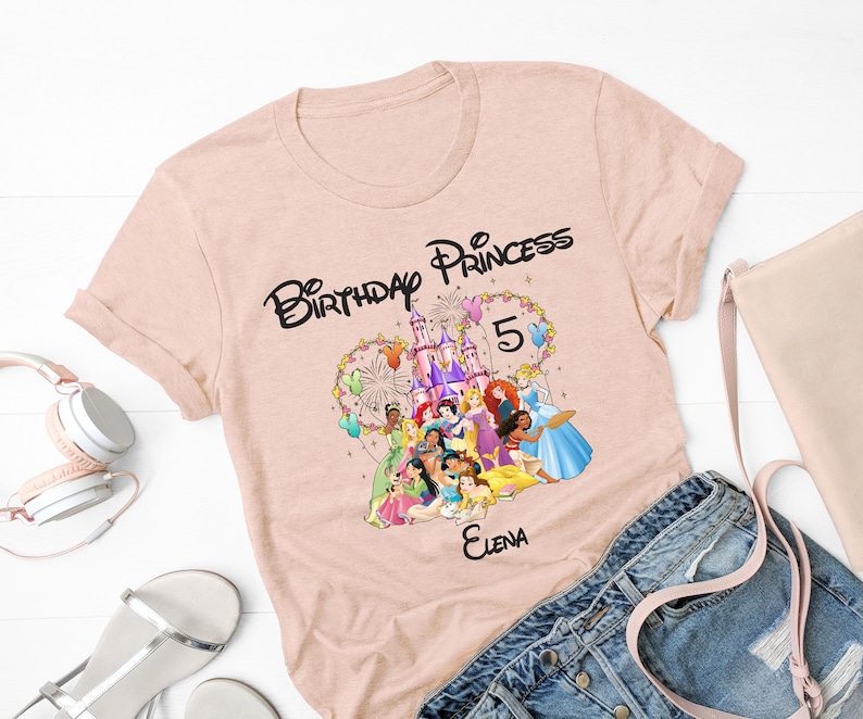 Birthday Princess Shirt Disney Princess Birthday Shirt - Etsy
