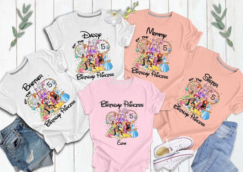 Birthday Princess Shirt Disney Princess Birthday Shirt - Etsy