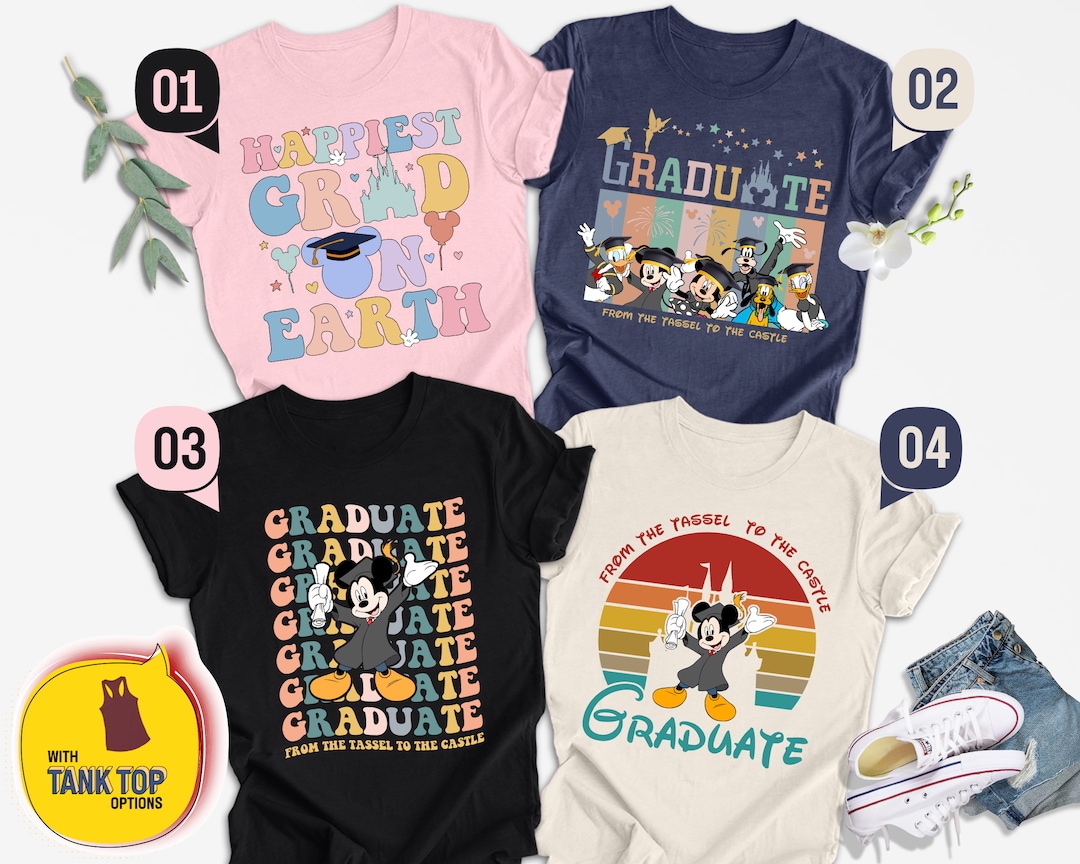 Disney Graduation Shirt, Happiest Grad Shirt, Graduation 2024 Shirt ...