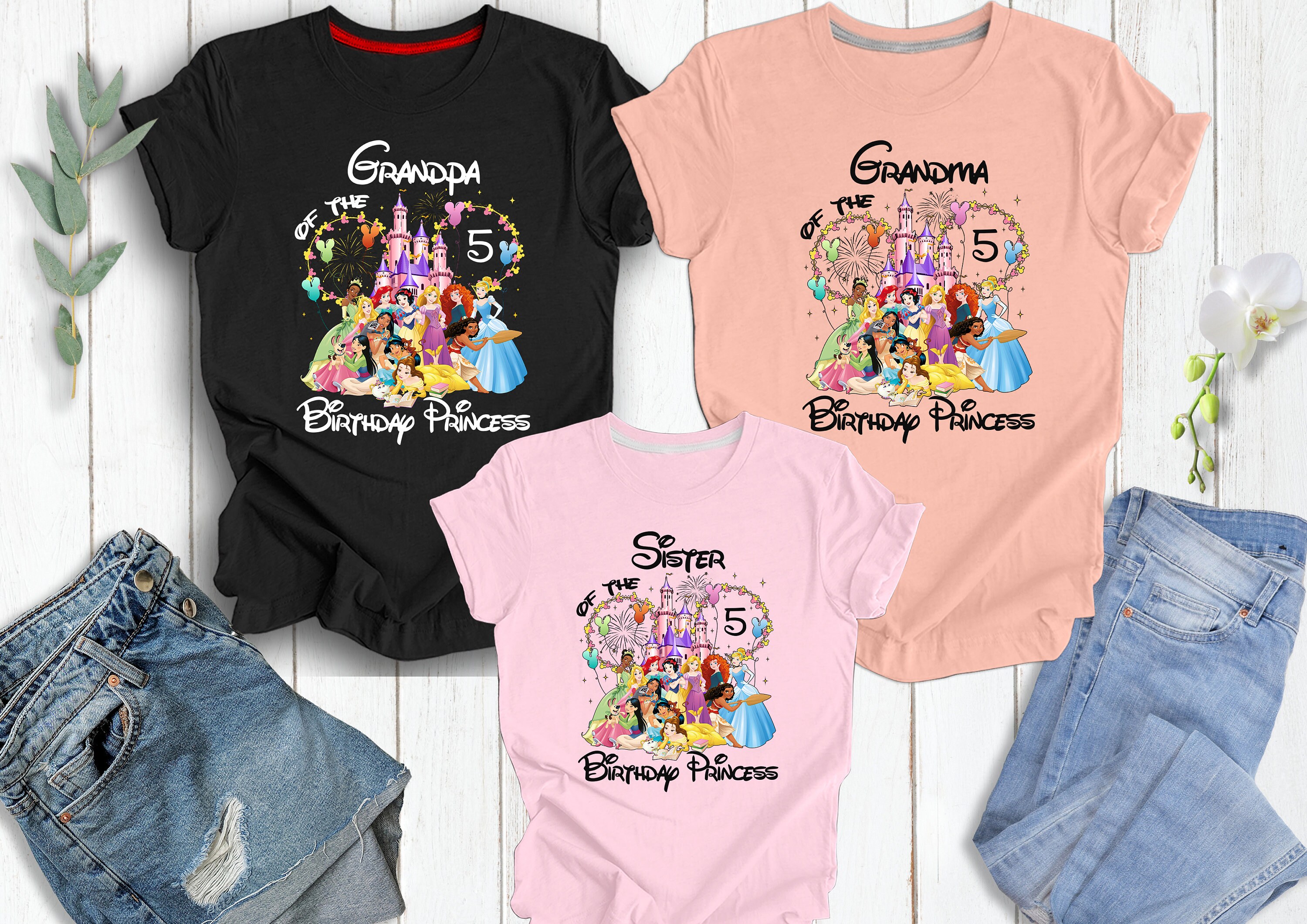 Birthday Princess Shirt Disney Princess Birthday Shirt - Etsy
