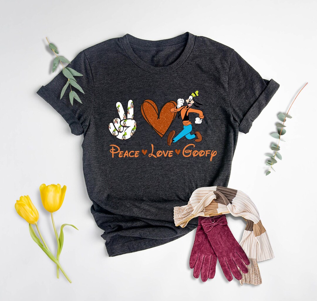 Peace Love Goofy Shirt, Disney Goofy Shirt, Disney Trip Shirt ...