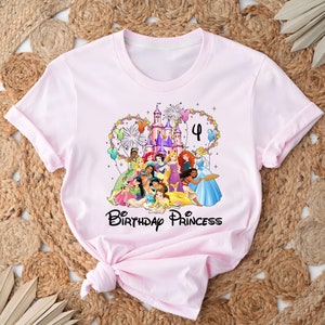 Birthday Princess Shirt, Disney Princess Birthday Shirt, Family Birthday Shirt, Custom Princess ...