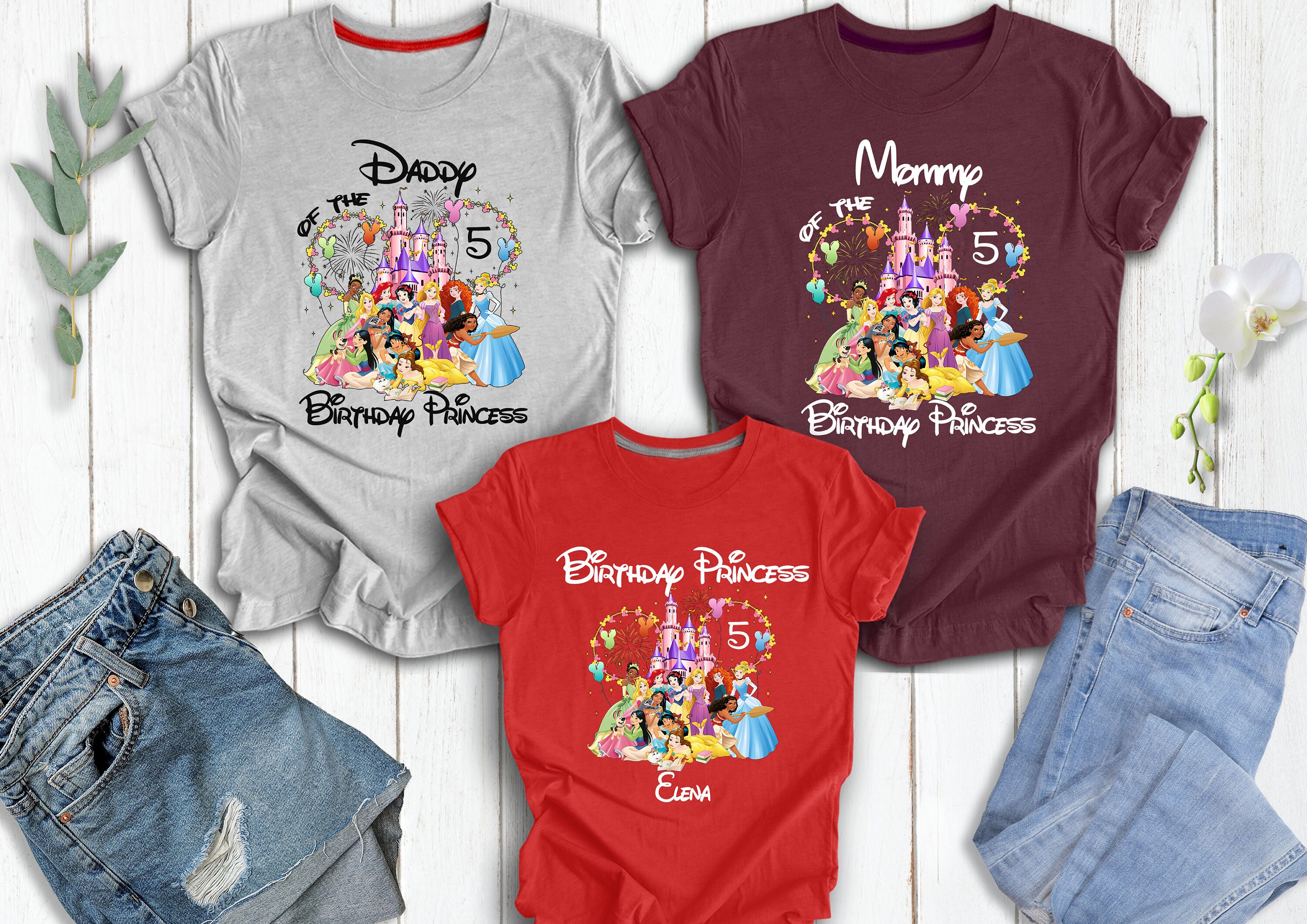 Birthday Princess Shirt Disney Princess Birthday Shirt - Etsy