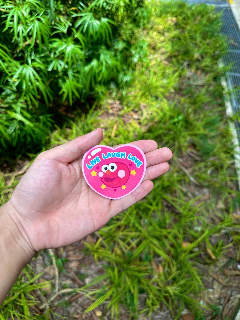 Elmo Sticker / Sesame Street Elmo Sticker / Live Love Laugh / - Etsy
