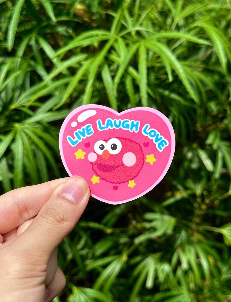 Elmo Sticker / Sesame Street Elmo Sticker / Live Love Laugh / Cute ...