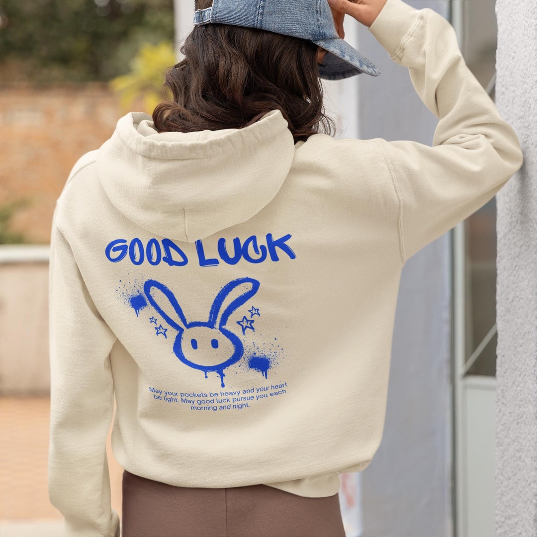 Good Luck Wishes Hoodie Aesthetic Wishing Back Retro Hoodie Self Growth ...