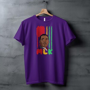 Martin Luther King Jr. Inspired T-shirt, Colorful MLK Portrait Tee ...