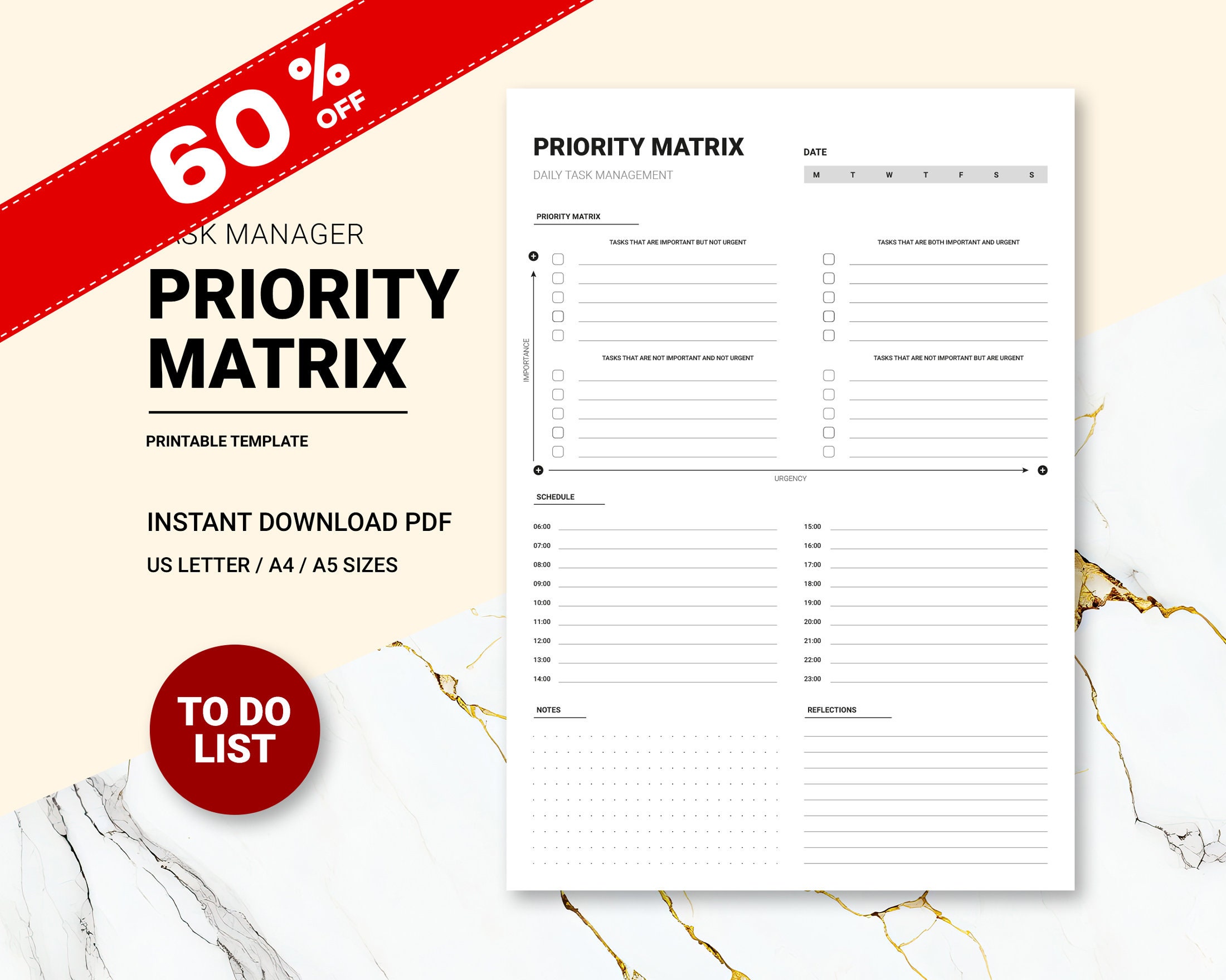To Do List, Task Priority Matrix, Matrix Decision Matrix Productivity ...